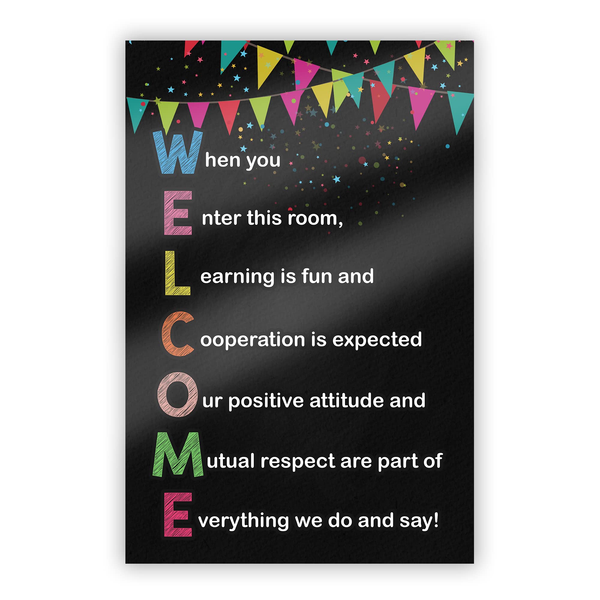 Buy Minitowz Welcome Classroom, Classroom Motivational, Welcome , Rules ...