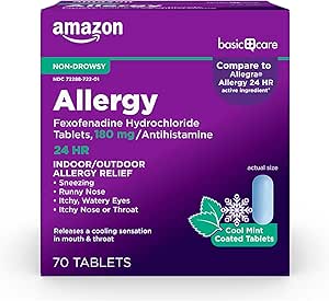 Amazon.com: Amazon Basic Care Allergy Relief, 24 Hour, Fexofenadine ...