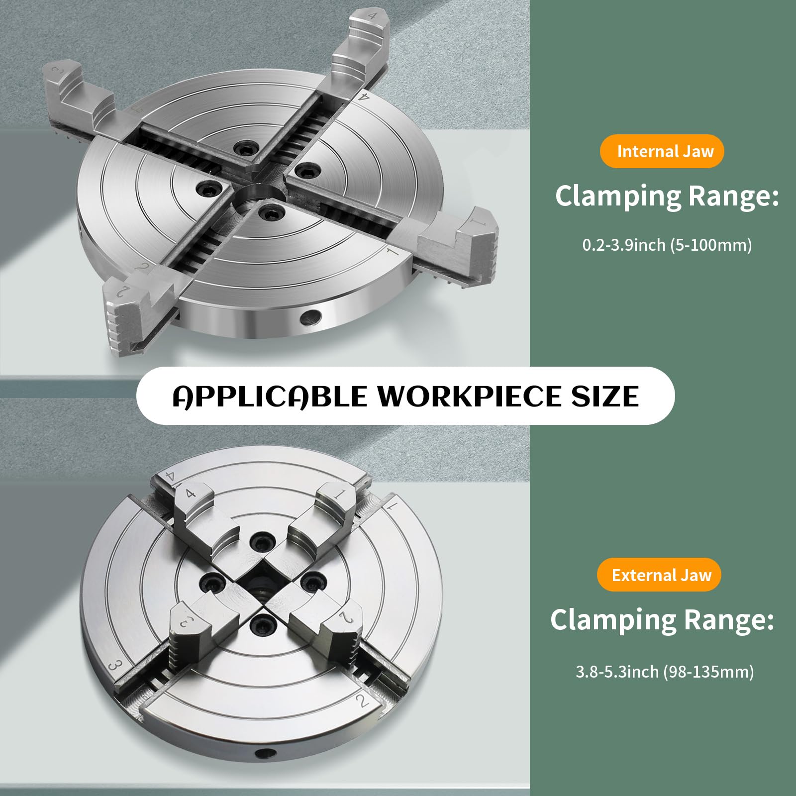 Snapklik.com : Wood Lathe Chuck 6 Inch 4 Jaws Self-Centering Lathe ...