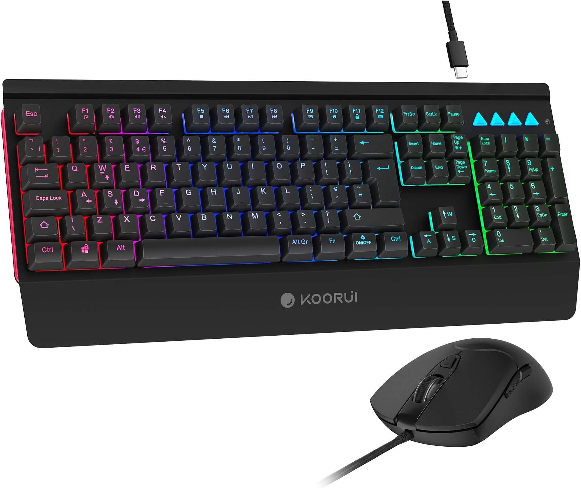Jedel GK100 RGB Gaming Keyboard & Mouse Set : Amazon.co.uk: Computers ...