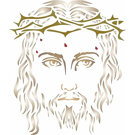 Amazon.com: Crucifixion Stencil, 6.5 x 10.5 inch (S) - Christian ...