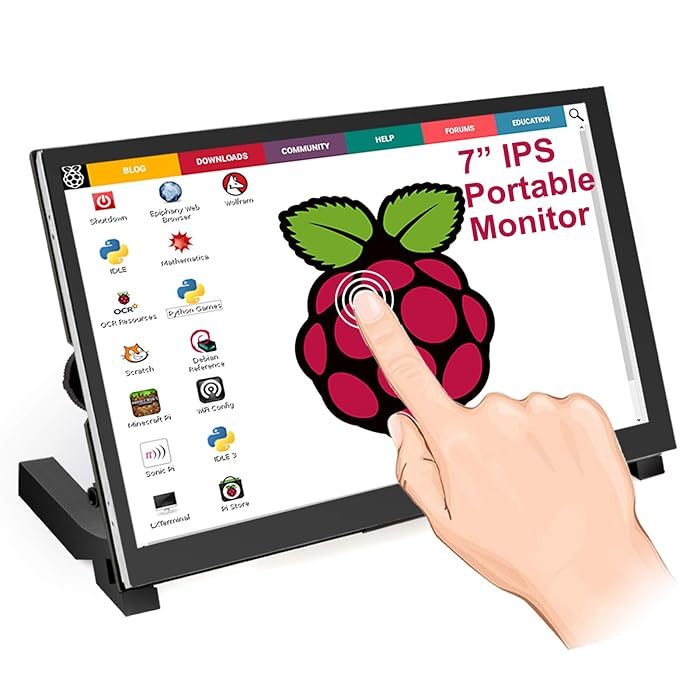 Buy Touch Screen Monitor for Raspberry Pi, ELECROW 7-inch Small HDMI ...