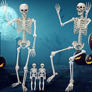 Amazon.com: Libima 4 Pcs Giant Halloween Skeletons Life Size Decoration ...