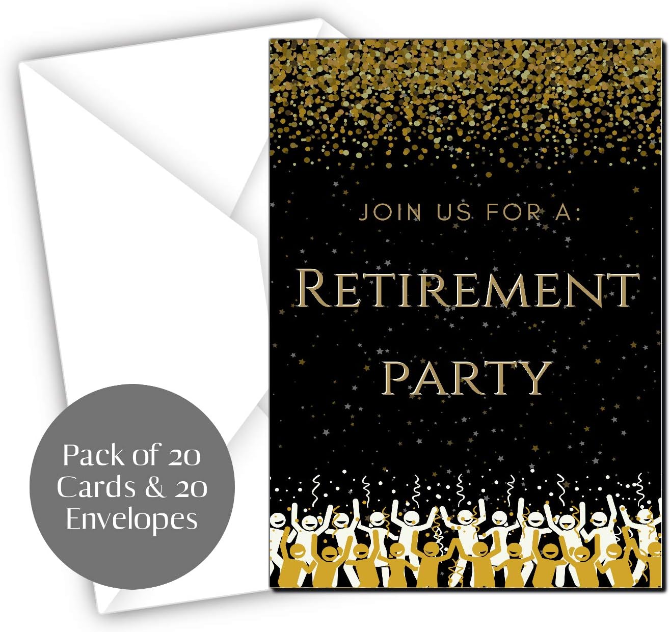Amazon.com : Retirement Invitations Cards with Envelopes Set of 20 ...