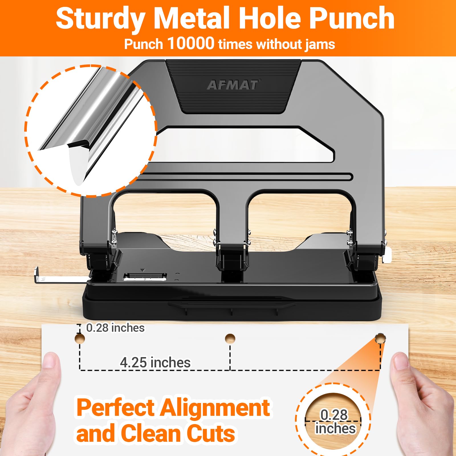 Snapklik.com : 3 Hole Puncher Heavy Duty, 40-Sheet Heavy Duty Paper ...