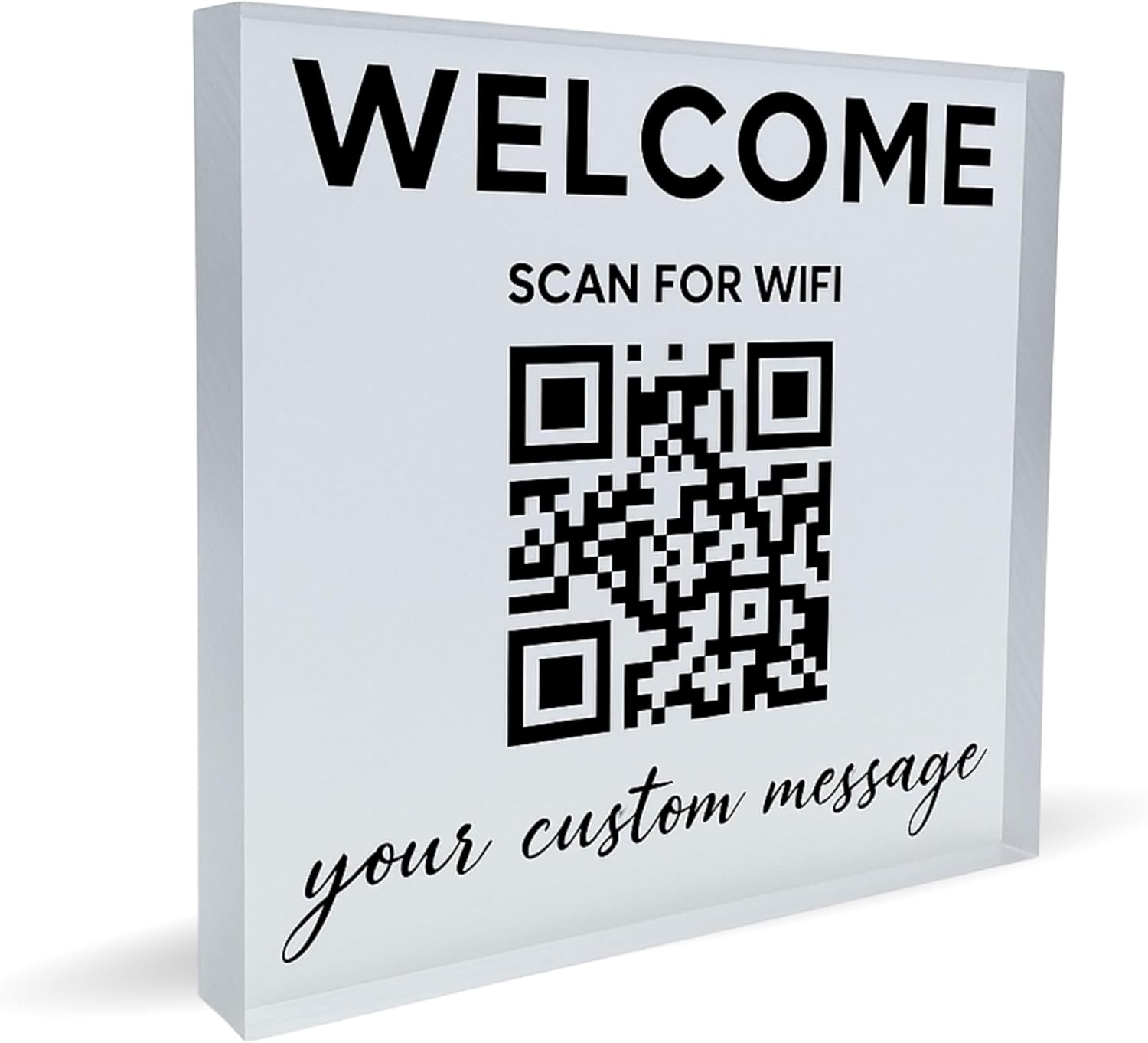 Amazon.com: Personalized Wifi QR Sign - Wifi Scan and Connect, QR Code ...
