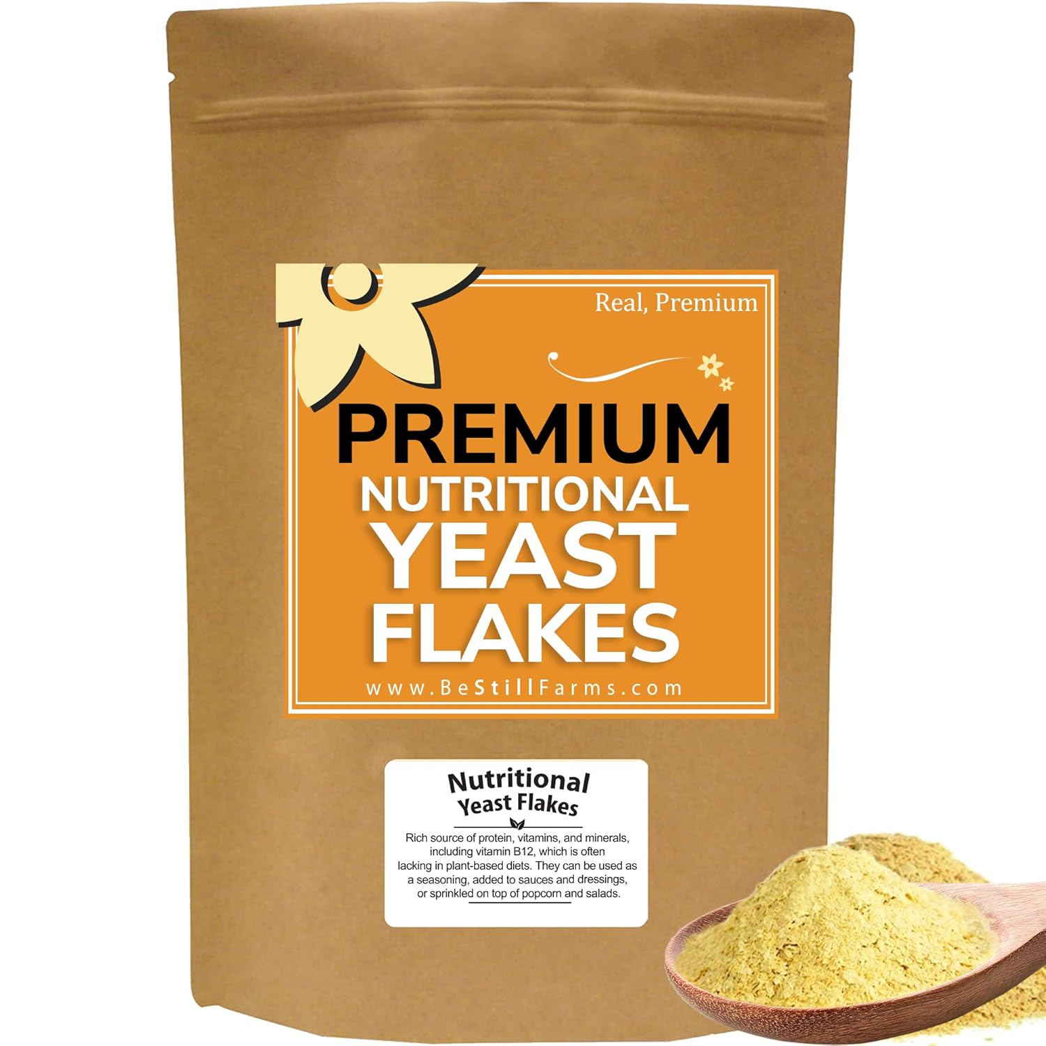 Amazon.com: Premium Nutritional Yeast Flakes (1.8 lb) by Be Still Farms ...