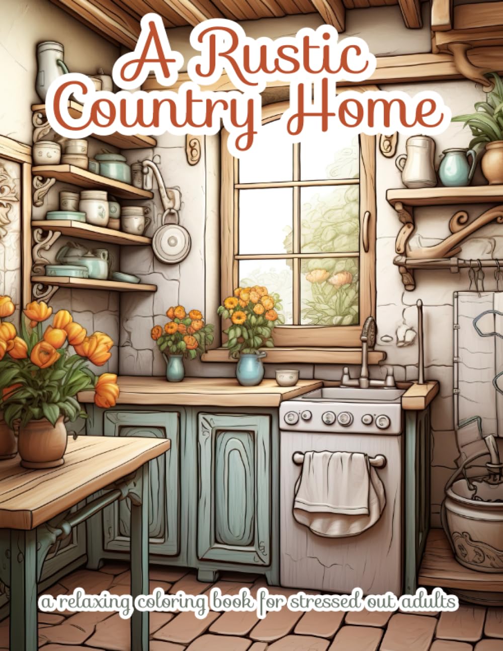 Amazon.com: A Rustic Country Home: A Relaxing Coloring Book for ...