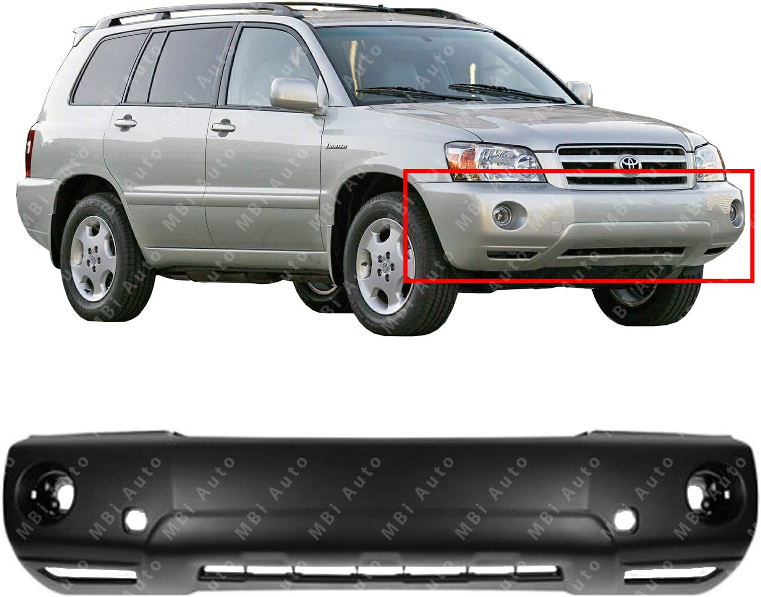 Amazon.com: MBI AUTO - Primered, Front Bumper Cover Fascia for 2004 ...