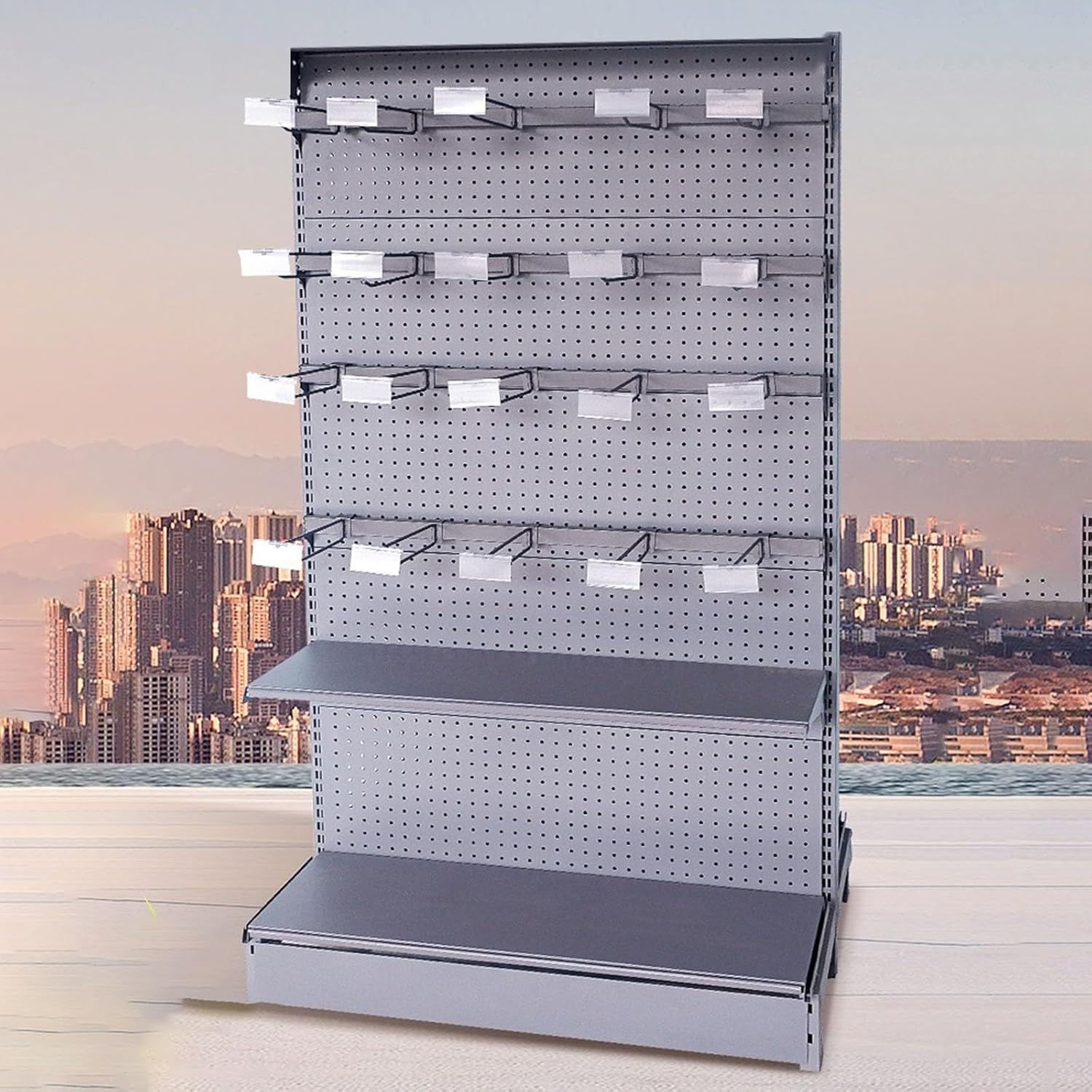 Supermarket Shelf with Label Holder, 4 Layers Large Candy Bar Display ...