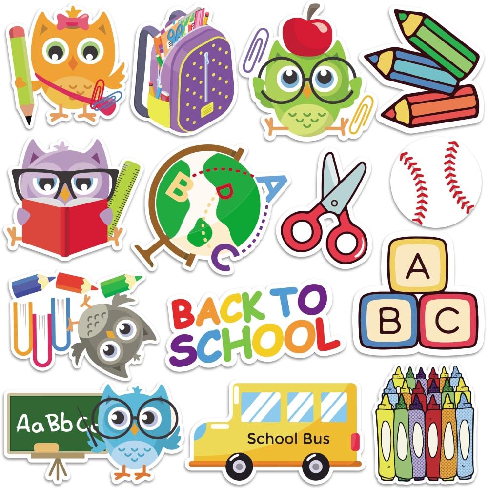 Amazon.com: Hying 56PCS Back to School Cutouts for School Classroom ...