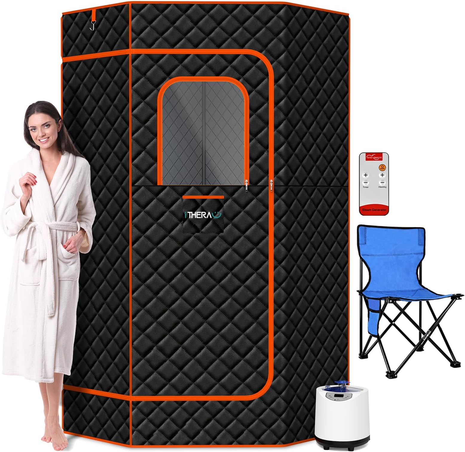 Amazon.com : iTHERAU XL Sauna Box, Portable Sauna for Home, Steam Sauna ...