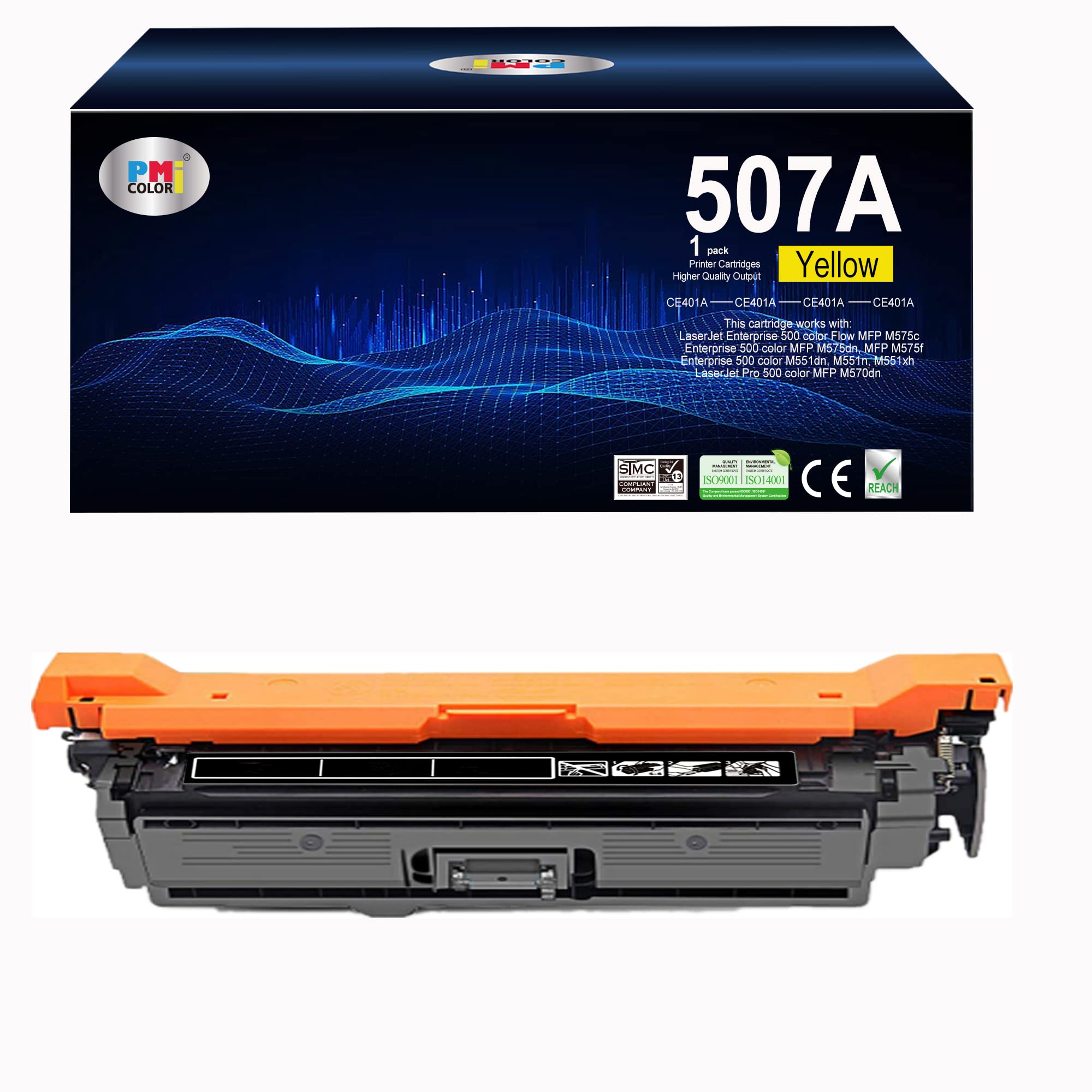 Amazon.com: 507A Yellow Toner Cartridge Replacement for HP 507A CE402A ...