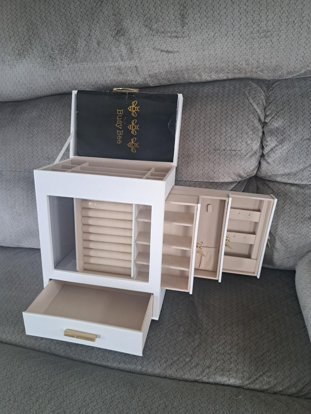 Amazon.com: VIMBER Jewelry Box for Women, Jewelry Organizer with Glass ...