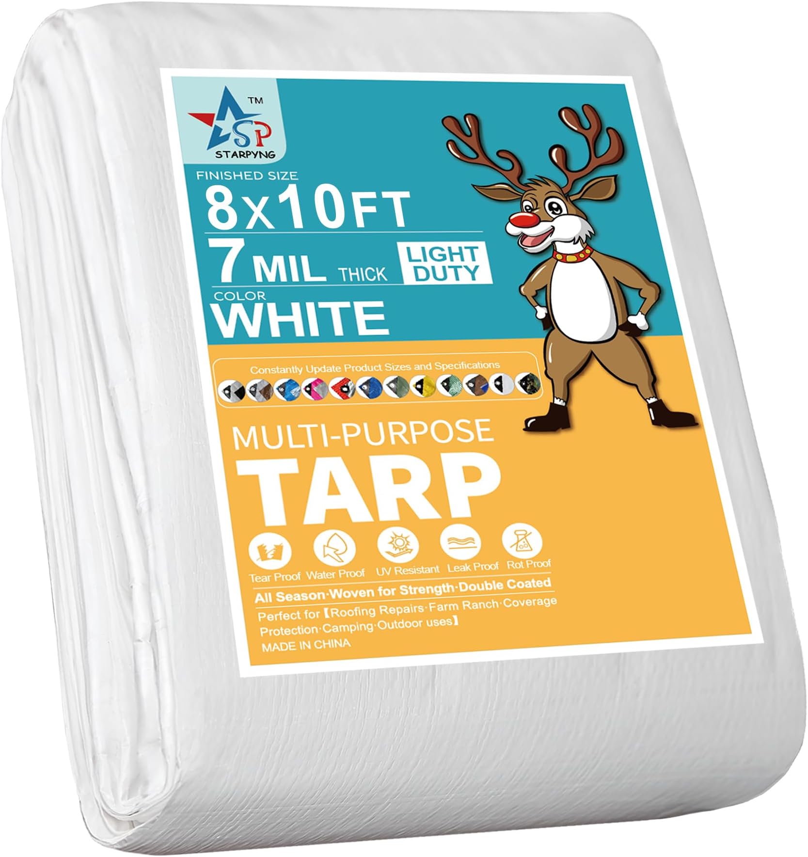 Frost King P912G Clear Plastic Drop Cloth, Tarp-Strength, with Grommets ...