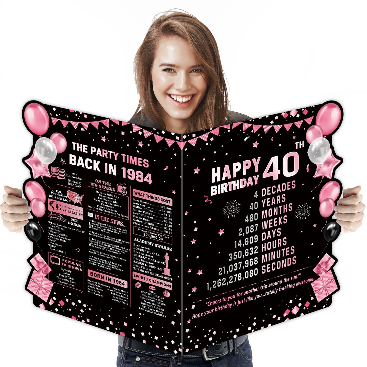 Snapklik.com : 40th Birthday Large Greeting Card, Happy Birthday Giant ...