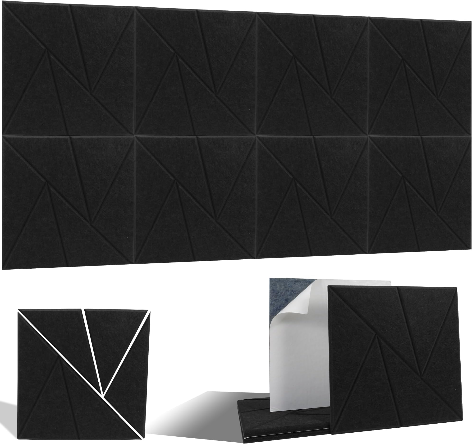 Amazon.com: 12 Pack Square Sound Proof Acoustic Panels with Unique ...