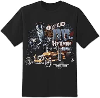 The Munsters Hot Rod Herman Tee Drag-u-la & Grandpa playera : Amazon ...