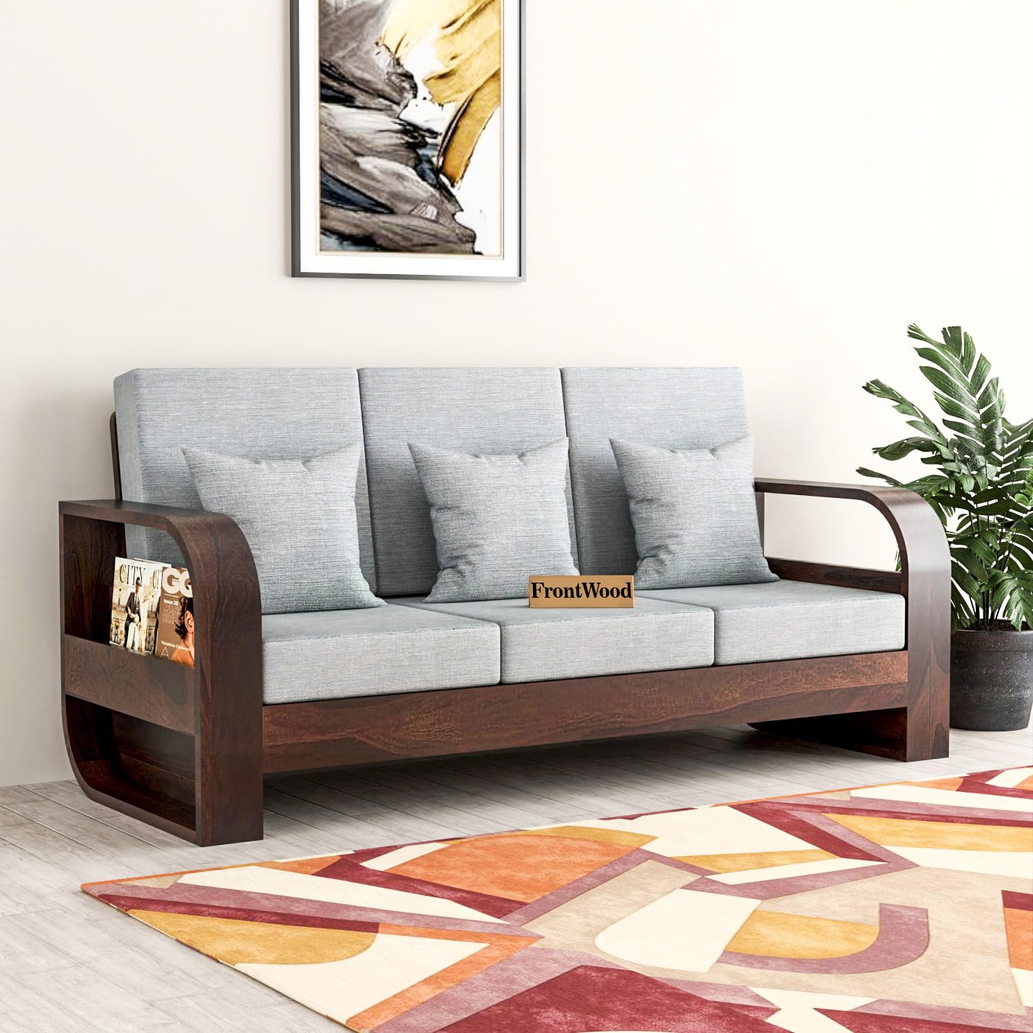 Frame Simple Wooden Sofa Set