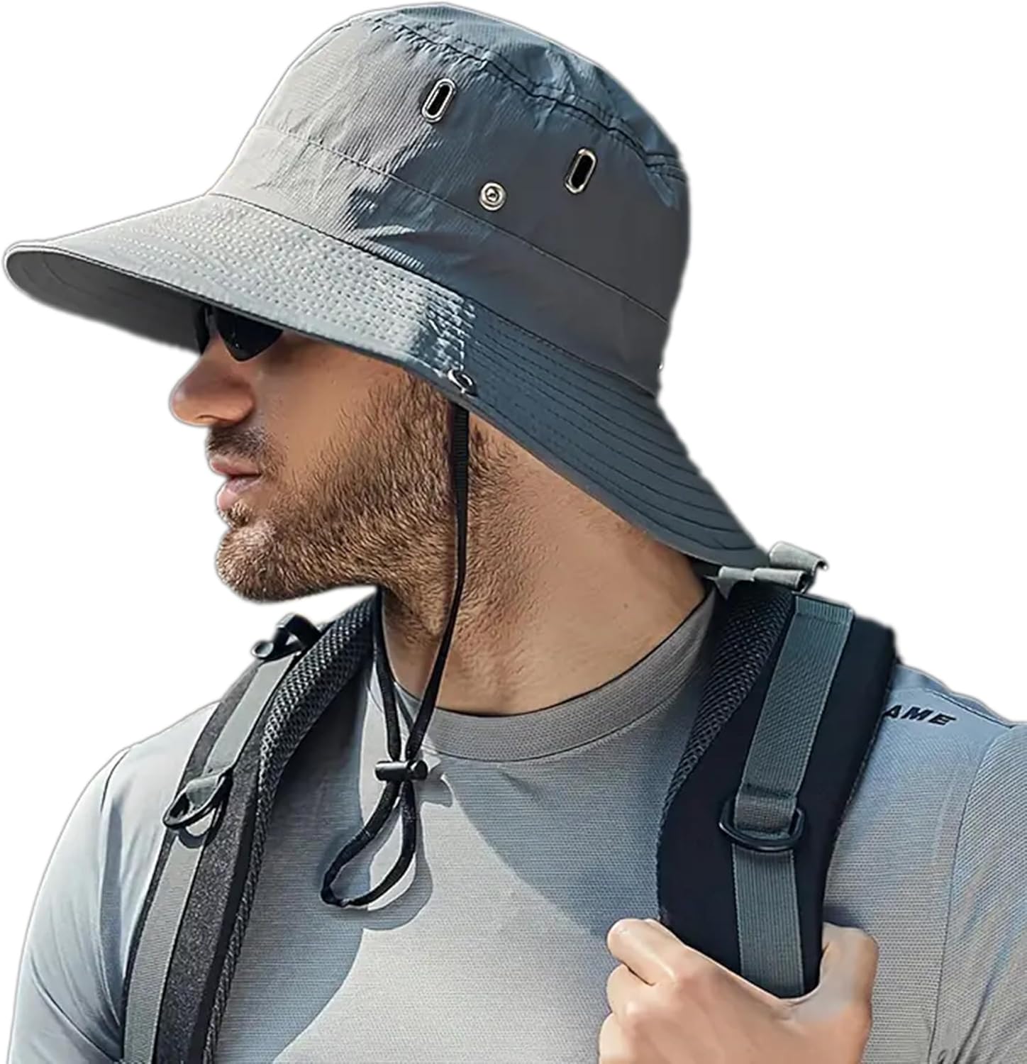 Men's Beach-Sun-Hat UPF50+ Wide-Brim Sun-Protection Mesh-Fishing Hat ...