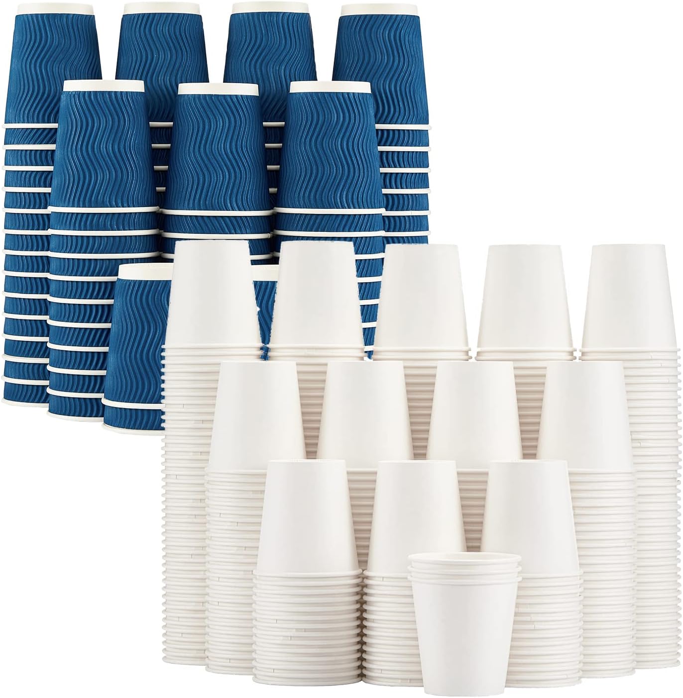 Amazon.com: Lamosi 120 Pack 12 OZ Insulated Paper Cup + 8 OZ - 300 Pack ...
