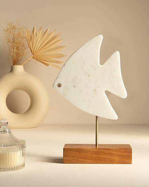 Buy Marbleous The Marble Fish Art Figure | Showpiece Fish Figure for ...