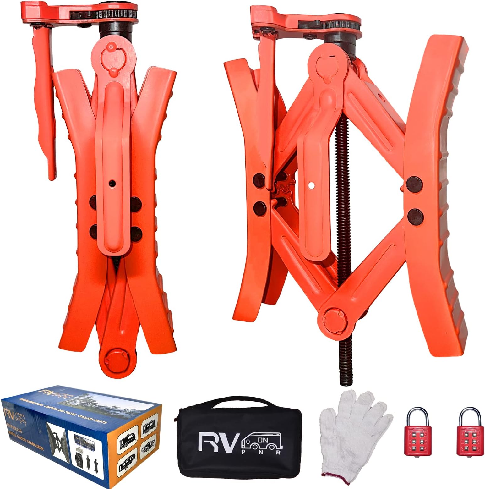 Amazon.com: RVPNR RV Wheel Chock Stabilizers,Heavy Duty Camper Tire ...
