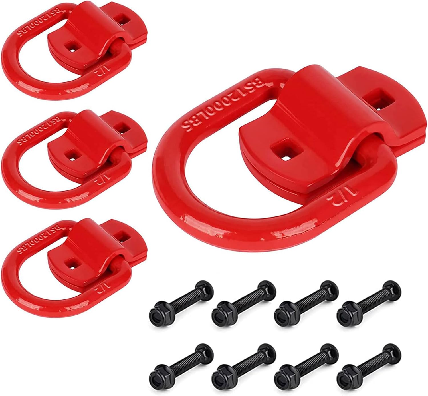 Amazon.com: kingsea 1/2” Heavy Duty D Ring 12000lb Break Strength ...