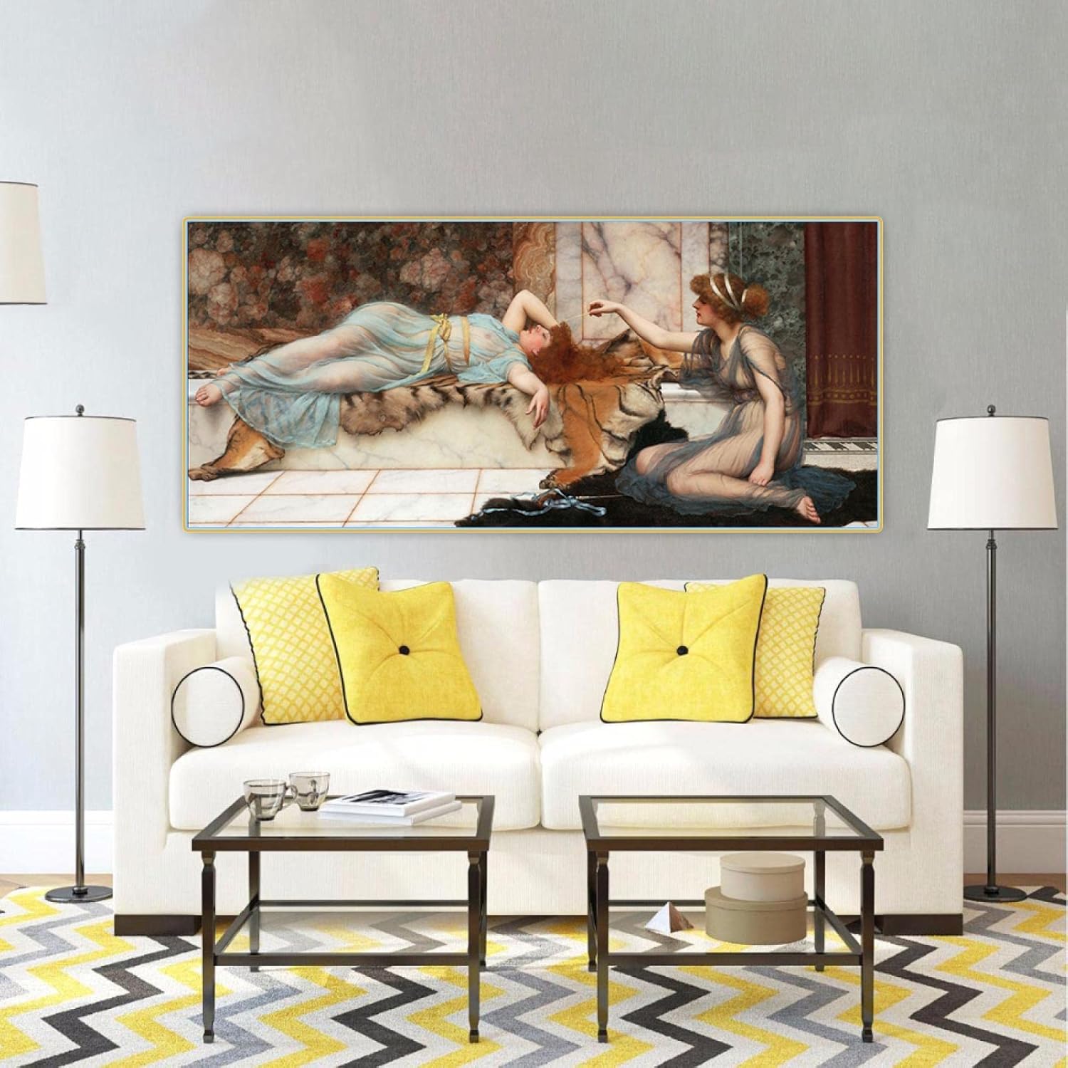 Amazon.de: John William Godward《Mischief And Repose》Leinwandkunst ...