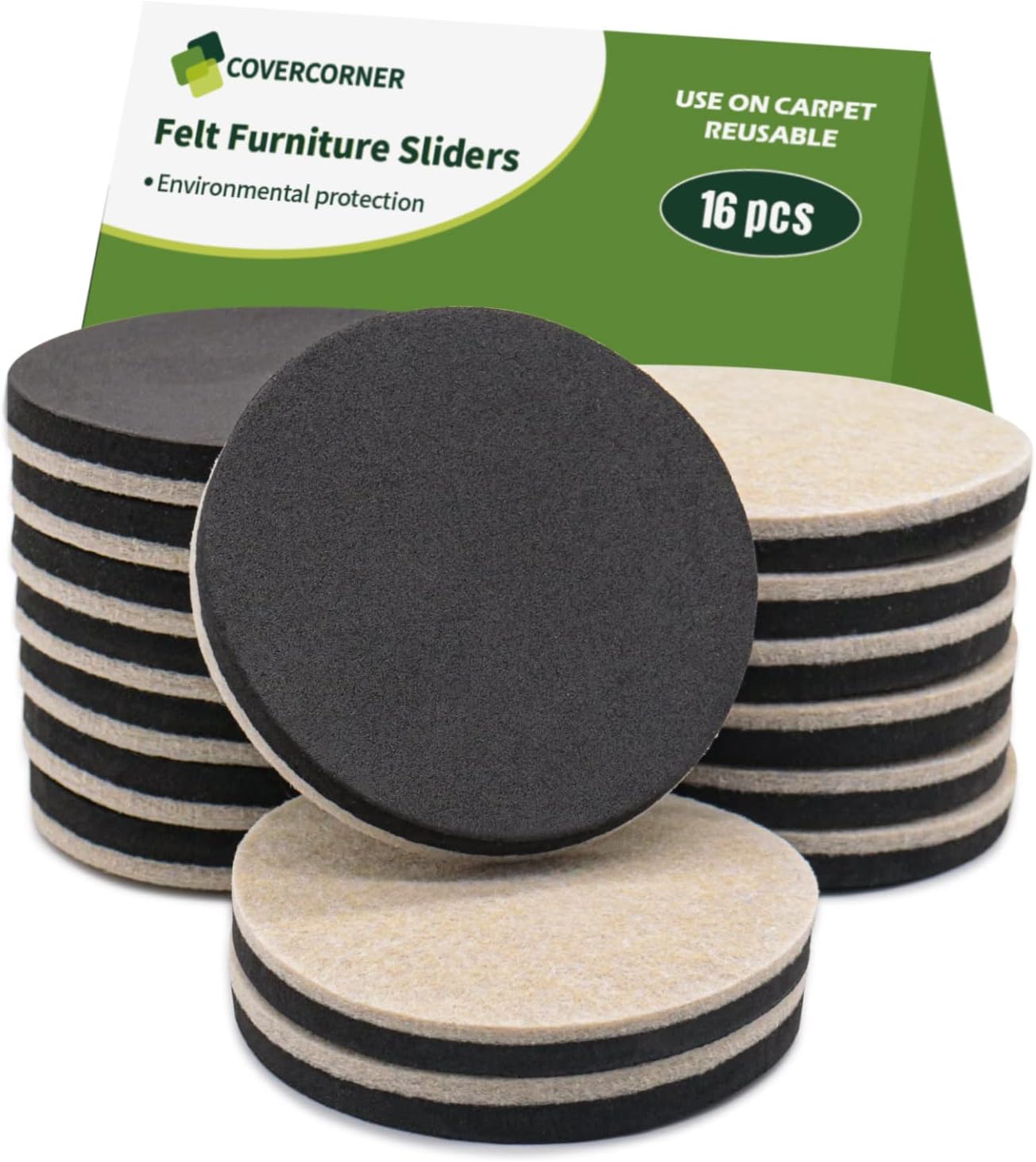 Amazon.com: COVERCORNER Furniture Sliders for Hardwood Floors 16 PCS ...