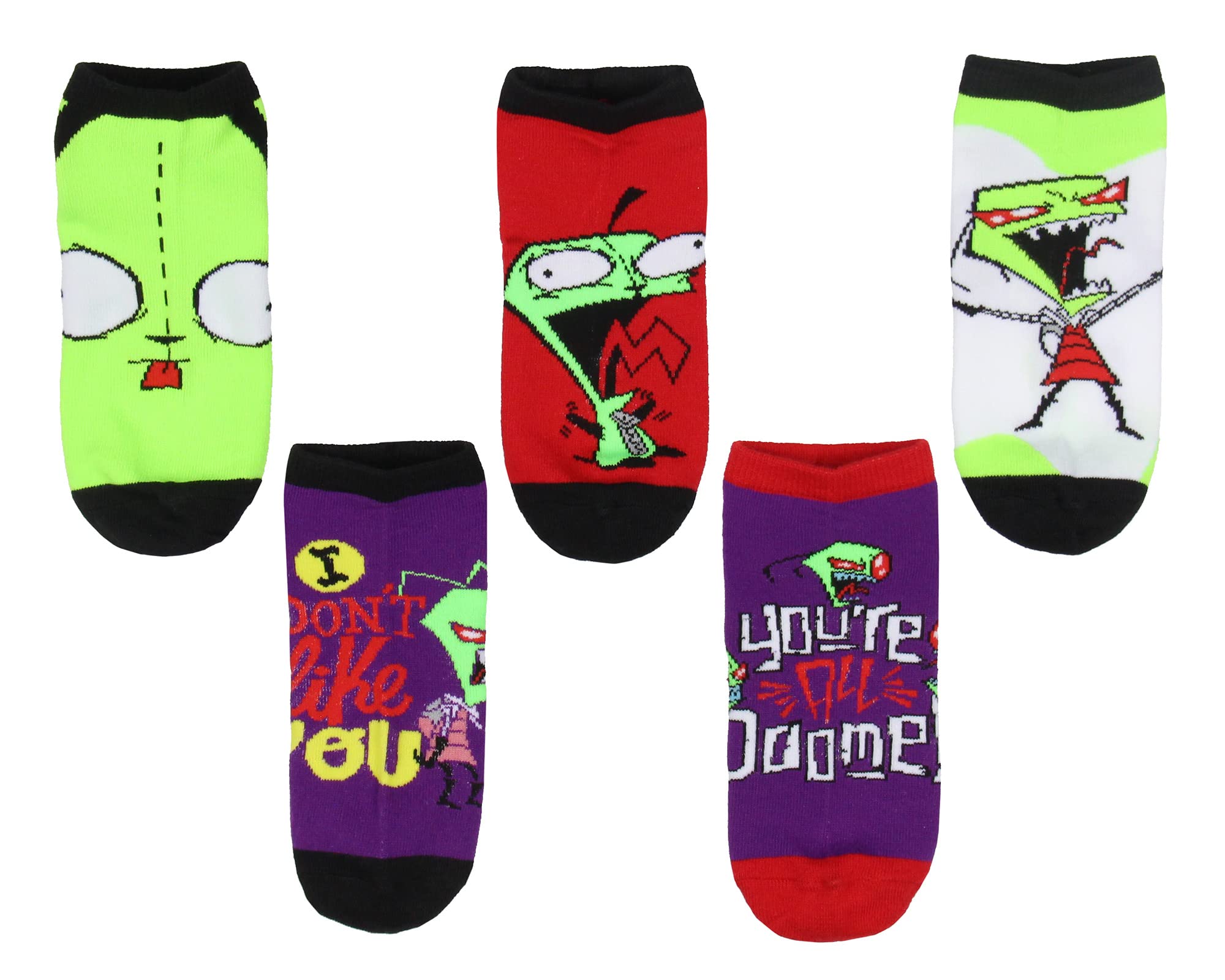 Amazon.com: Nickelodeon Invader Zim Adult Socks Gir Character Face And ...