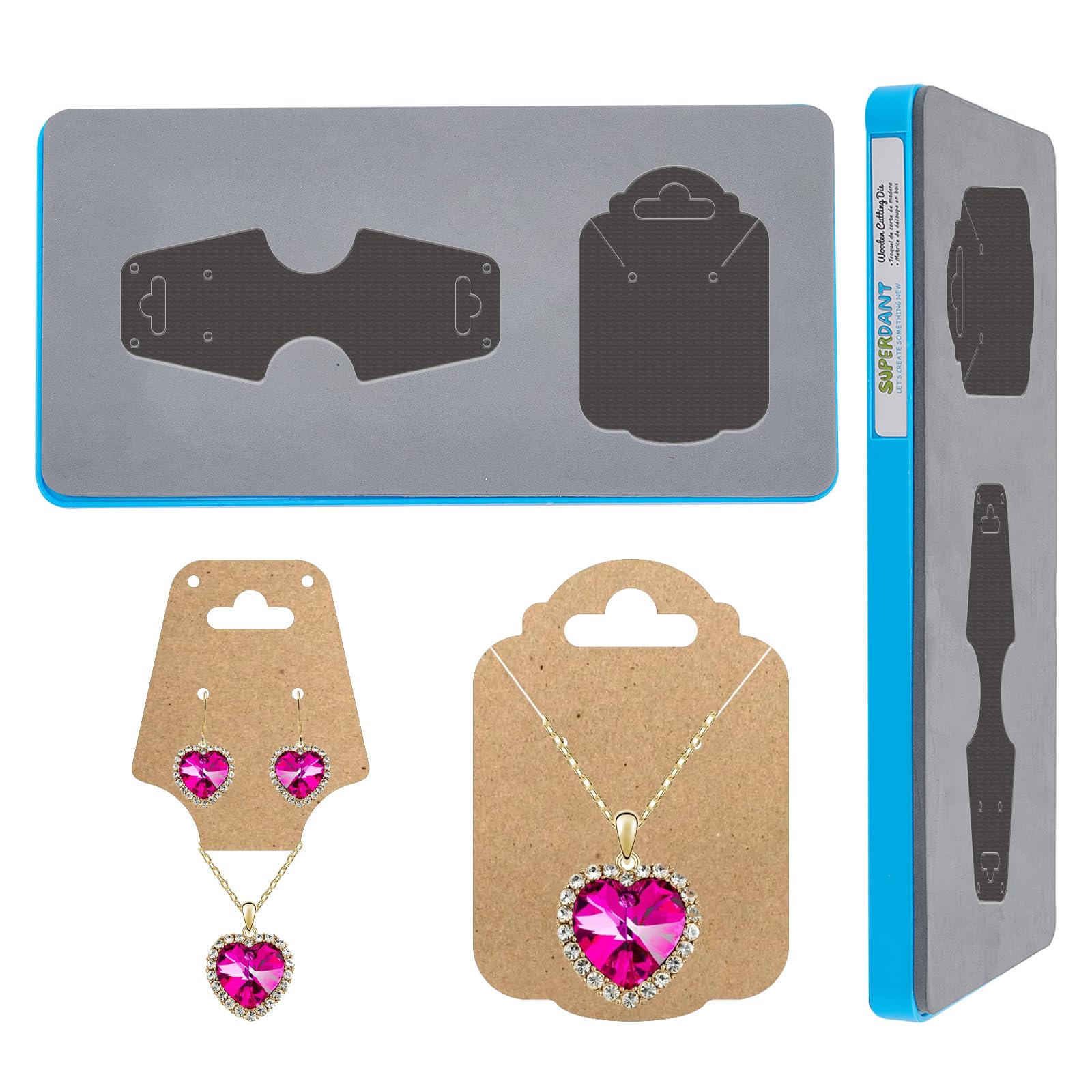 Amazon.com: SUPERDANT Earring Necklace Card Leather Cutting Dies 2 ...