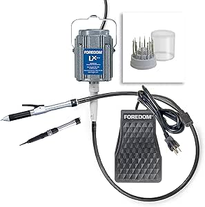 Foredom K.2247 Deluxe Stone Setting Kit, 2 Handpieces with MAMH-2 Base ...