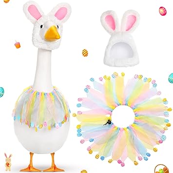 Amazon.com : Jeere Easter Porch Goose Outfits for Plastic Goose 23"/ 17 ...