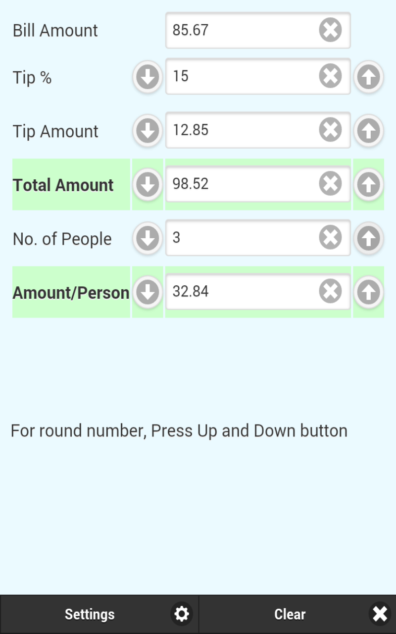 Tip & Split Calculator - App on Amazon Appstore