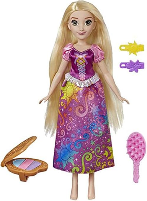 Amazon.com: Disney Princess Rainbow Styles Rapunzel, Hair Play Doll ...