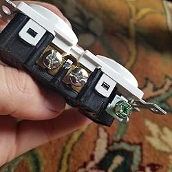 GE Grounding Duplex Outlet, In Wall Receptacle, Tamper Resistant ...