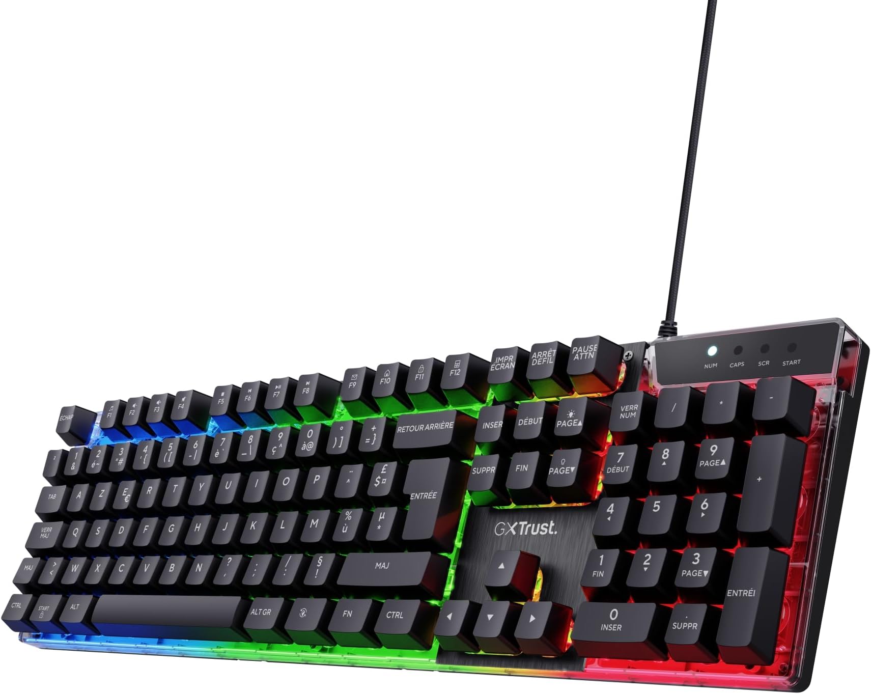 Trust Gaming GXT 835 Azor Clavier Gamer Filaire AZERTY Français ...