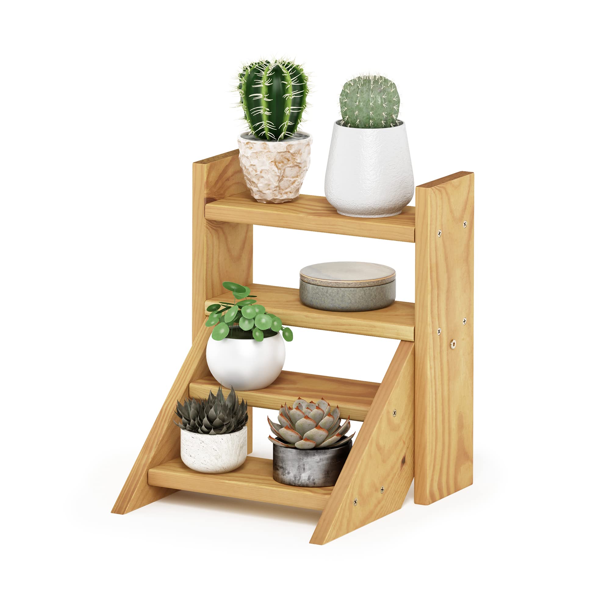 Snapklik.com : Furinno Tioman Outdoor Staircase Design Plant Stand
