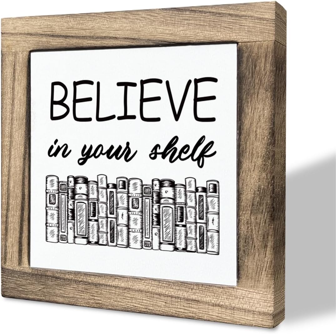 Amazon.com : Inspirational Wood Sign, Box Wood Plaques Desk Décor ...