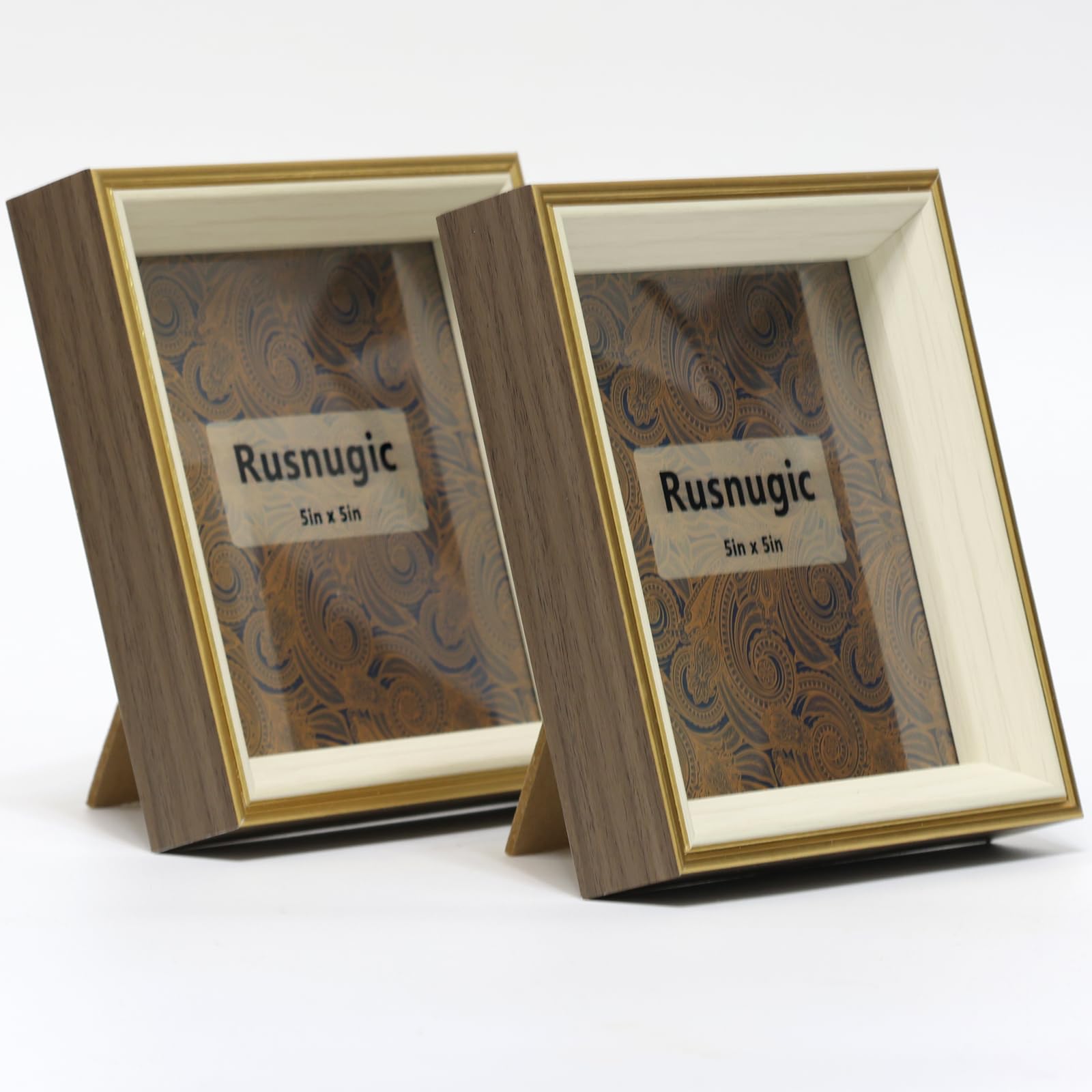 Amazon.com - Rusnugic 5x5 Picture Frame - 2 Pack Rustic Square Photo ...