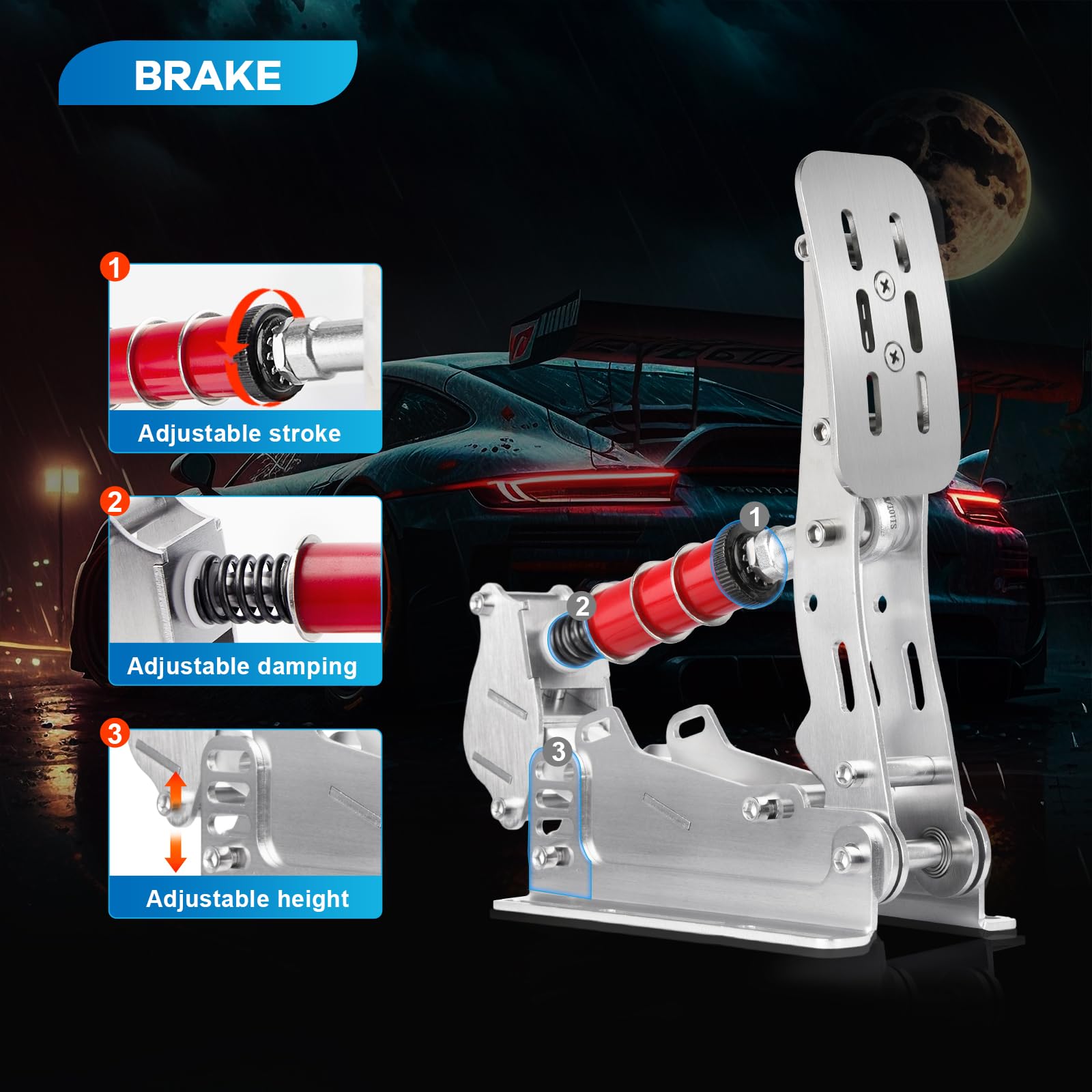 Snapklik.com : SIMSONN PRO Sim Racing Pedals PC Racing Simulator Pedals ...