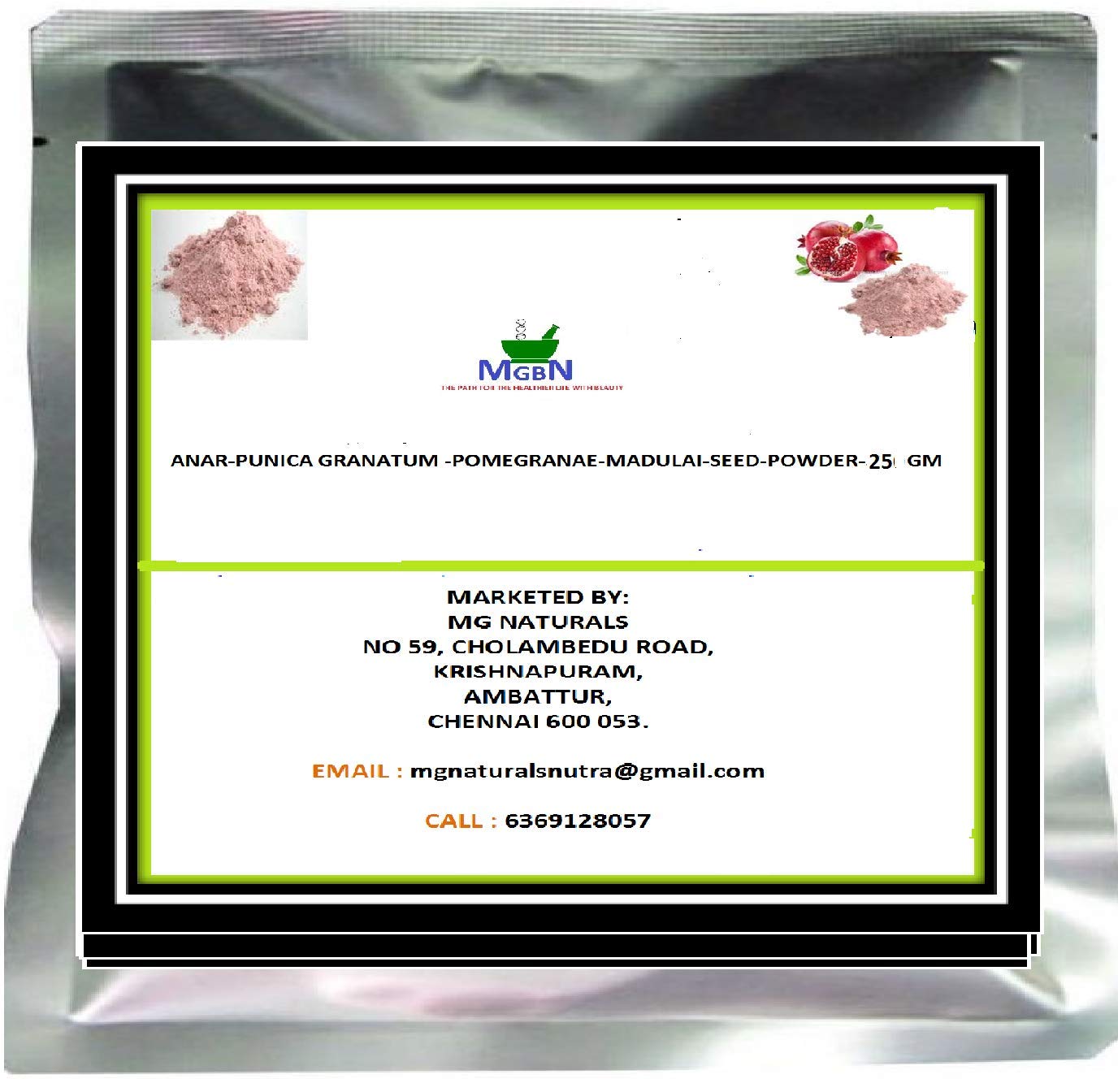ANAR-PUNICA GRANATUM -POMEGRANAE-MADULAI-SEED- POWDER-25 GM : Amazon.in ...