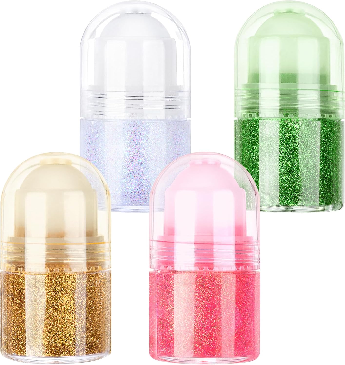 Amazon.com : HAKFOO 4 Pack Roll On Body Glitter Holographic Body ...