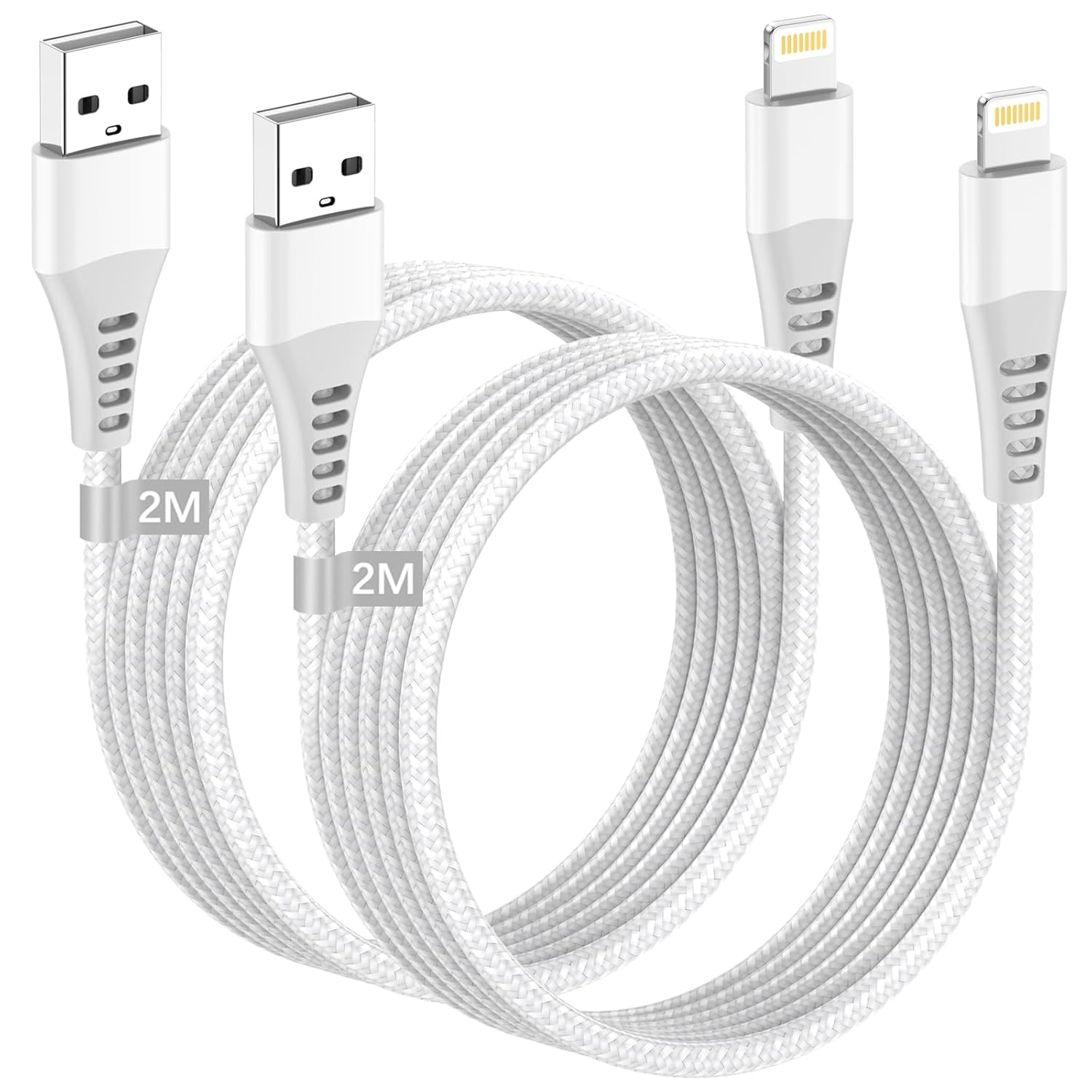 Câble iPhone 2M/Lot de 2 [Certifié MFi], Câble Chargeur iPhone 2M Cable ...