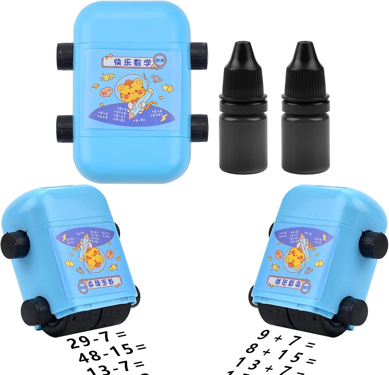 2 in 1 Roller Digital Teaching Stamp Addition and Subtraction Roller ...