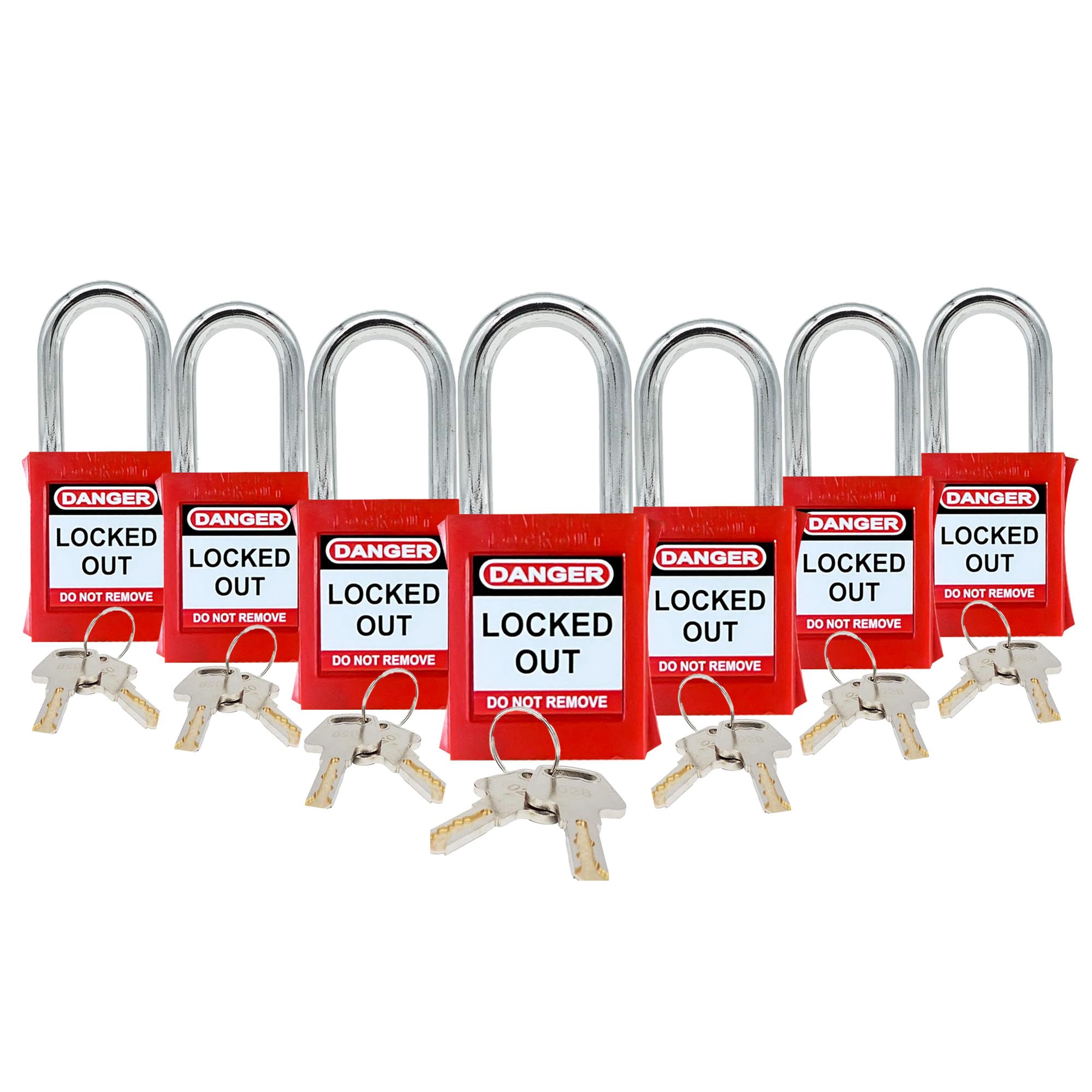 Amazon.com: Goppli Lockout Tagout Lock Set - 7 Red Loto Locks, Lock Out ...