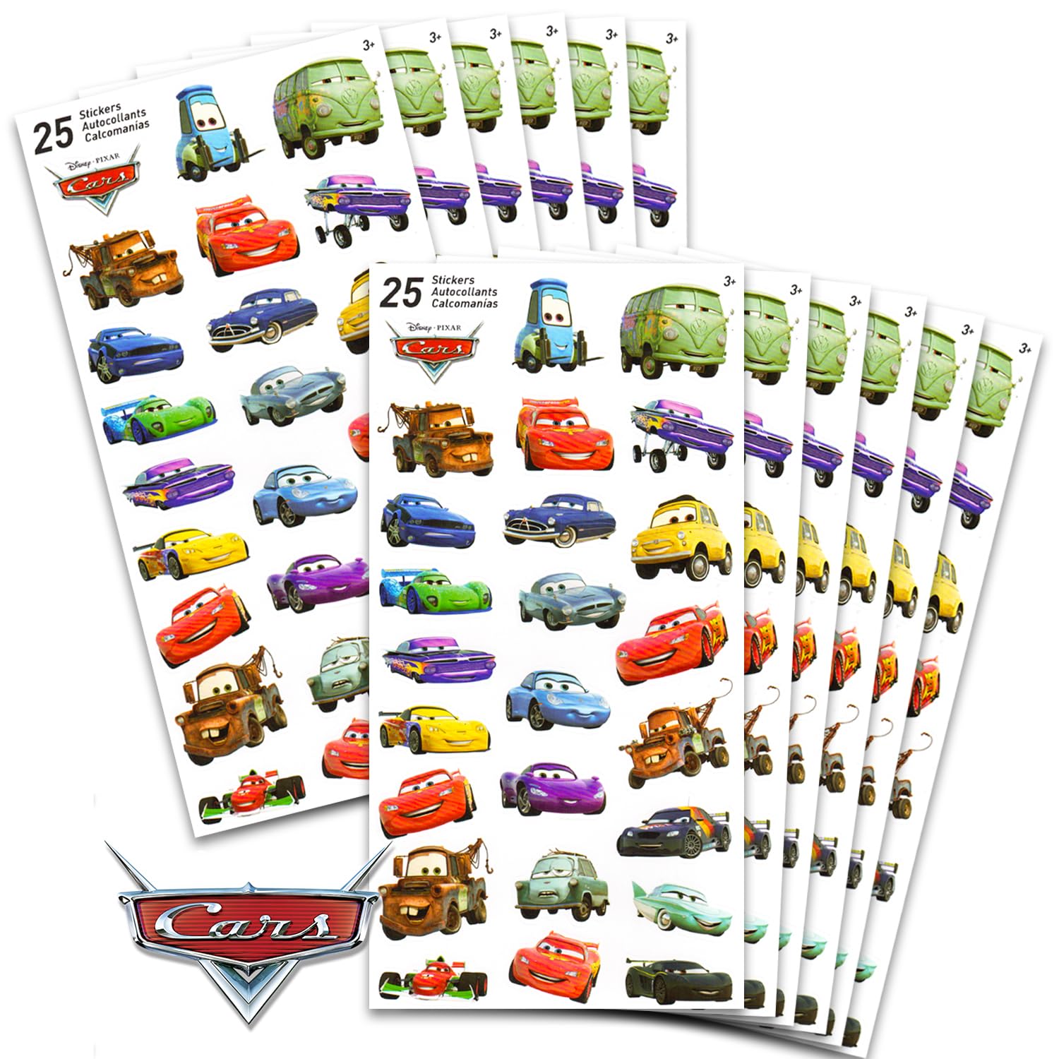 Amazon.com: Disney Cars Stickers for Toddlers Kids Adults Set ~ Bundle ...