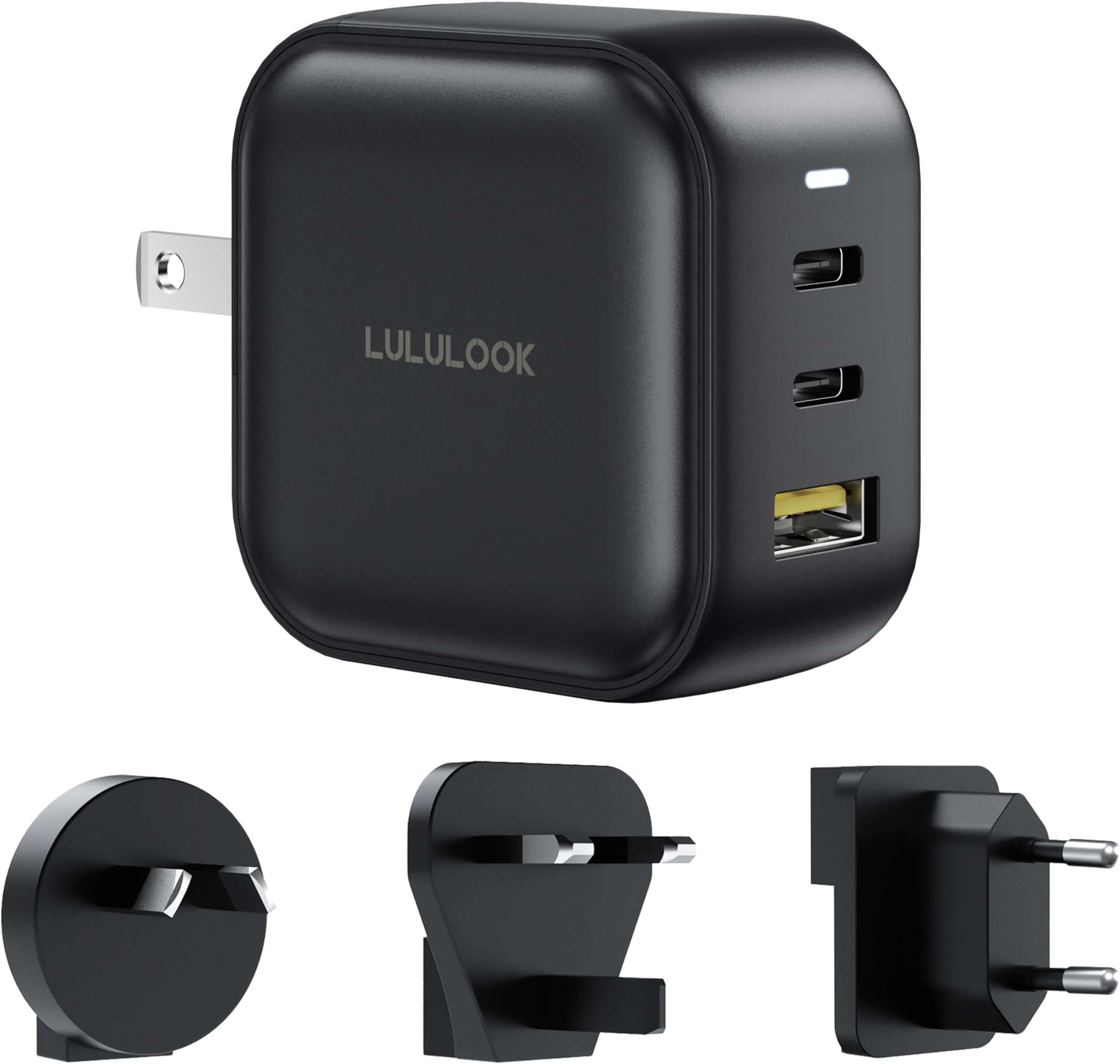 Amazon.com: LULULOOK 65W USB C Charger, 3-Port GaN Fast Charger Block ...