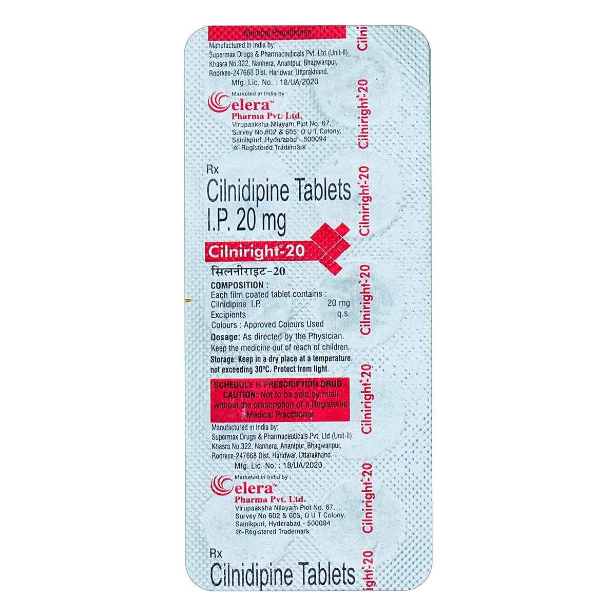 Cilniright-20mg - Strip of 10 Tablets : Amazon.in: Health & Personal Care